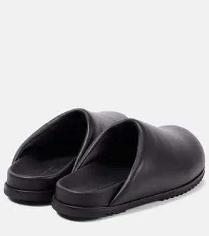 Rick Owens Granola Leather Mules - Black