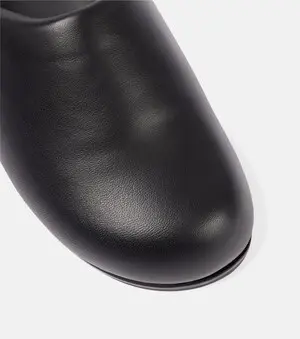 Rick Owens Granola Leather Mules - Black