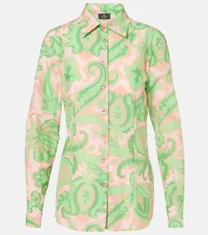 Etro Printed Cotton And Silk Shirt - Multicoloured