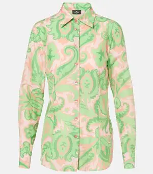 Etro Printed Cotton And Silk Shirt - Multicoloured