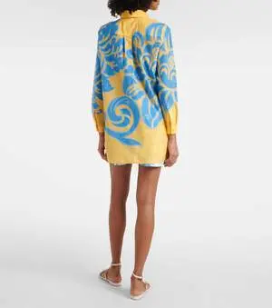 Etro Printed Cotton And Silk Shirt - Yellow