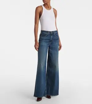 NILI LOTAN Rolland Wide-leg Jeans - Blue