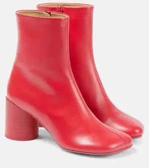 MAISON MARGIELA Anatomic Leather Ankle Boots - Red