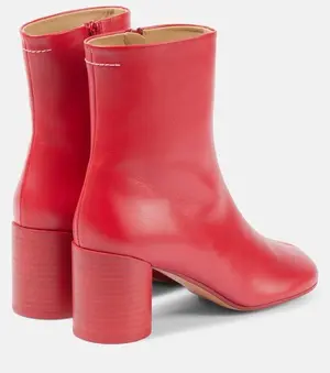 MAISON MARGIELA Anatomic Leather Ankle Boots - Red