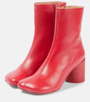 MAISON MARGIELA Anatomic Leather Ankle Boots - Red