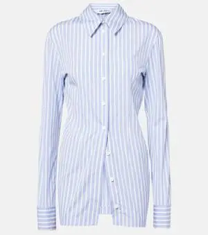 Attico Striped Cotton Shirt - White
