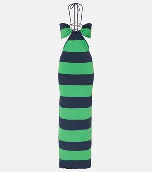Coperni Cutout Striped Maxi Dress - Multicoloured