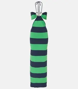 Coperni Cutout Striped Maxi Dress - Multicoloured