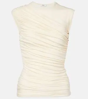 AGOLDE Ester Ruched Tank Top - Neutrals