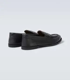 John Lobb Pace Leather Loafers - Black