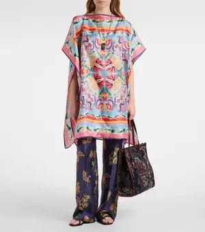 Etro Printed Silk Foulard Top