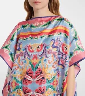 Etro Printed Silk Foulard Top