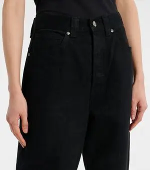 Khaite Corben High-rise Tapered Jeans - Black