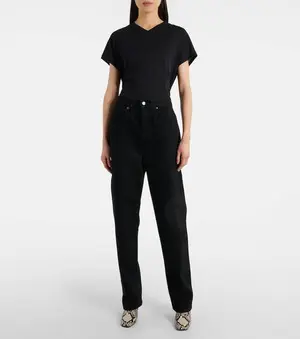 Khaite Corben High-rise Tapered Jeans - Black