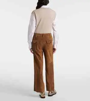 Brunello Cucinelli Suede Wide-leg Pants