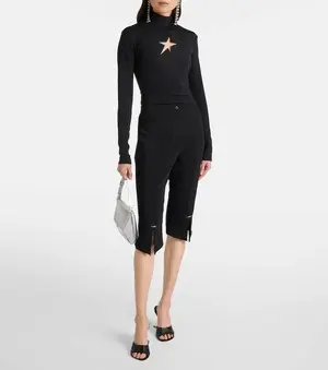 MUGLER Pierced Capri Pants