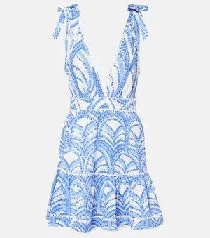 Poupette St Barth Cara Printed Minidress - Blue