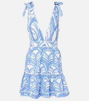 Poupette St Barth Cara Printed Mini Dress - Blue