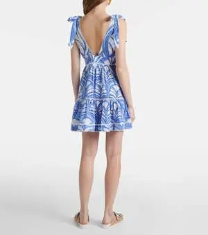 Poupette St Barth Cara Printed Mini Dress - Blue
