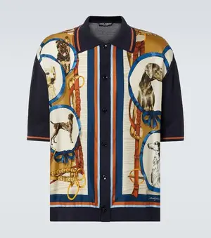 Dolce & Gabbana Printed Silk And Cotton Bowling Shirt - Multicoloured