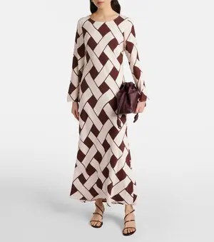 Rixo Alondra Maxi Dress - Brown