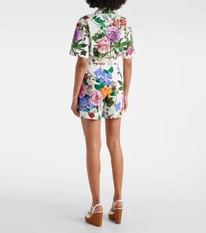 Dolce & Gabbana Cropped Floral Cotton Shirt