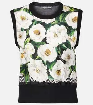 Dolce & Gabbana Floral Print Silk Top - Multicoloured