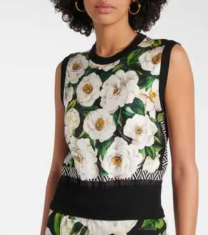 Dolce & Gabbana Floral Print Silk Top