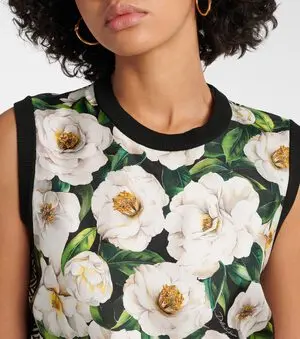 Dolce & Gabbana Floral Print Silk Top