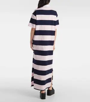Coperni Striped Cotton Maxi Dress - Pink