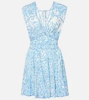 Poupette St Barth Ciao Floral Minidress - Blue