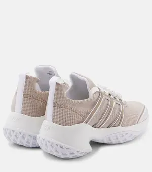 ROGER VIVIER Viv' Run Embellished Platform Sneakers - Grey