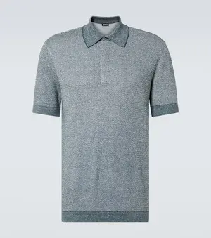 Zegna Cotton, Linen, And Silk Polo Shirt