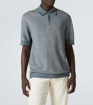 Zegna Cotton, Linen, And Silk Polo Shirt