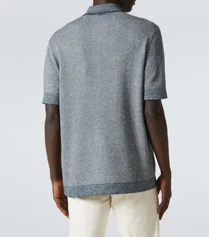 Zegna Cotton, Linen, And Silk Polo Shirt
