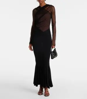NENSI DOJAKA Zoe Flared Maxi Skirt