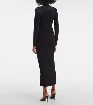 Stella McCartney Mesh-paneled Knitted Maxi Dress