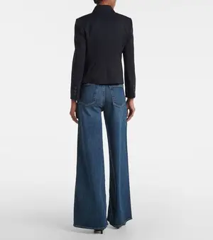 NILI LOTAN Jamison Virgin Wool Jacket - Blue