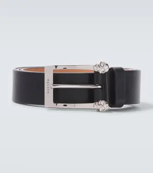 Alexander McQueen Leather Belt - Black