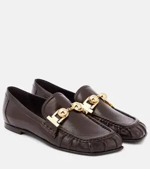 Chloé Miles Embellished Leather Loafers