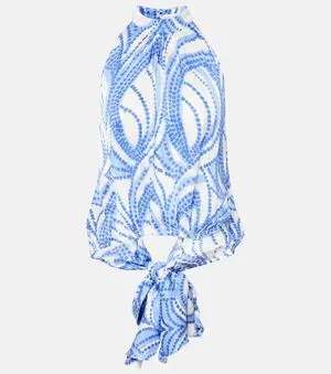 Poupette St Barth Clea Printed Top - Blue
