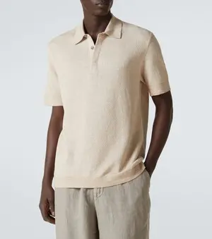 Zegna Cotton, Linen, And Silk Polo Shirt