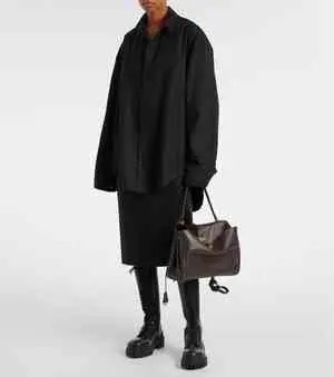 Balenciaga Rodeo Medium Leather Tote Bag - Brown