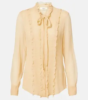 Ruffled Silk Blouses