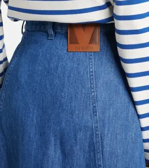 Valentino Garavani Denim Midi Skirt