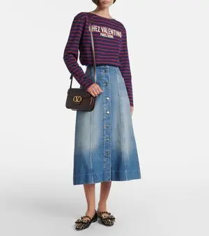 Valentino Garavani Denim Midi Skirt