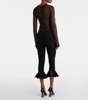 NENSI DOJAKA Cropped Flared Capri Pants