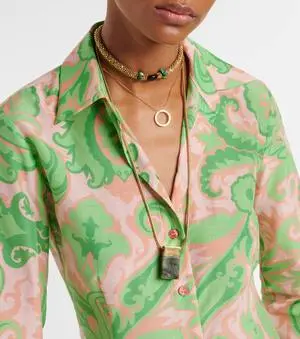 Etro Printed Cotton And Silk Shirt