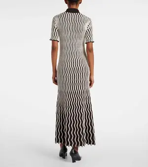 Bottega Veneta Striped Wool Polo Dress