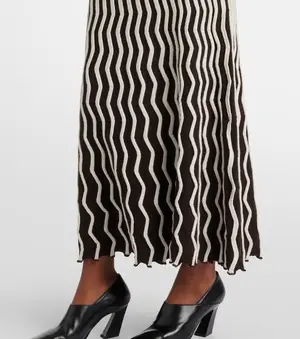 Bottega Veneta Striped Wool Polo Dress